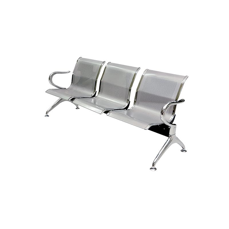 Buy Multi Home Furniture 3 Seater Frame Airport Chair -Silver-MHF-AC3S ...