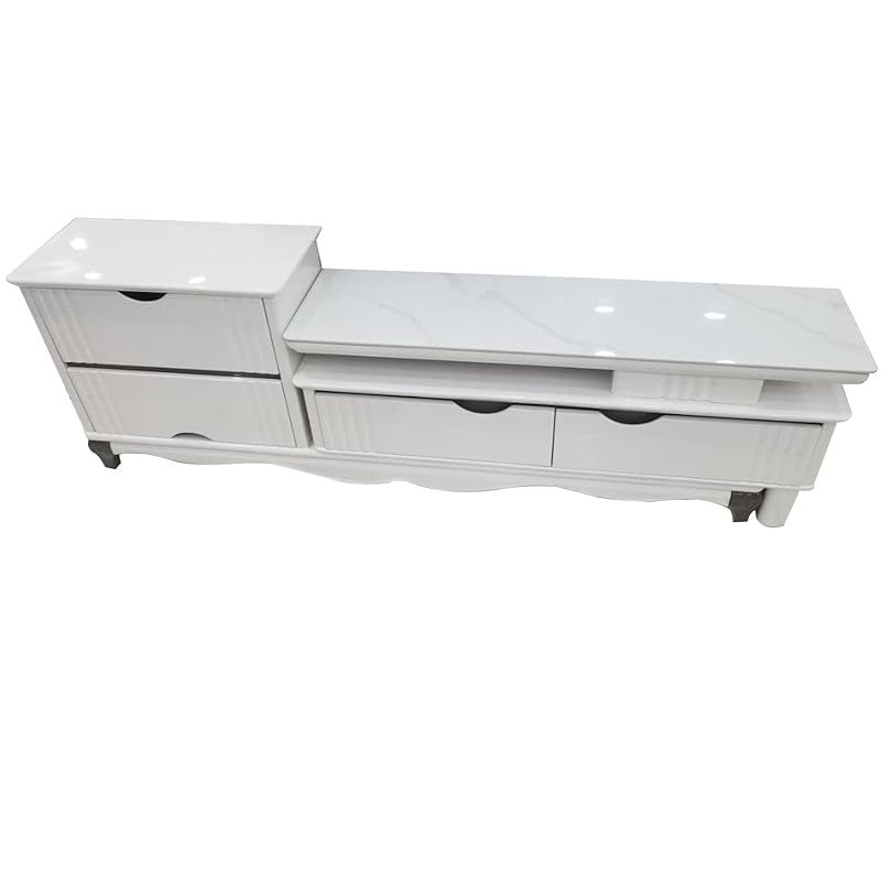 Buy Modern TV Table Multifunctional TV Desk Stand with Storage Shelves ...