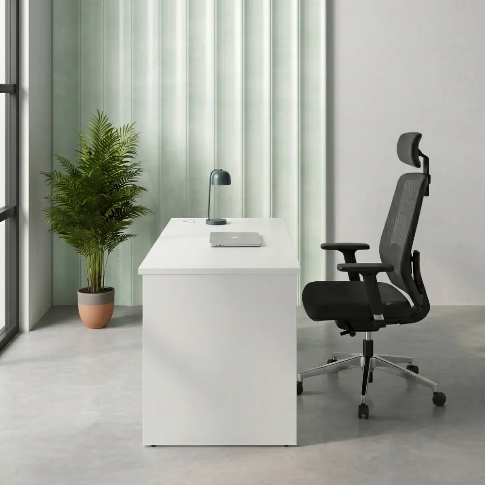 Buy Fiecke Office Desk with Drawers (White) Online | Danube Home UAE