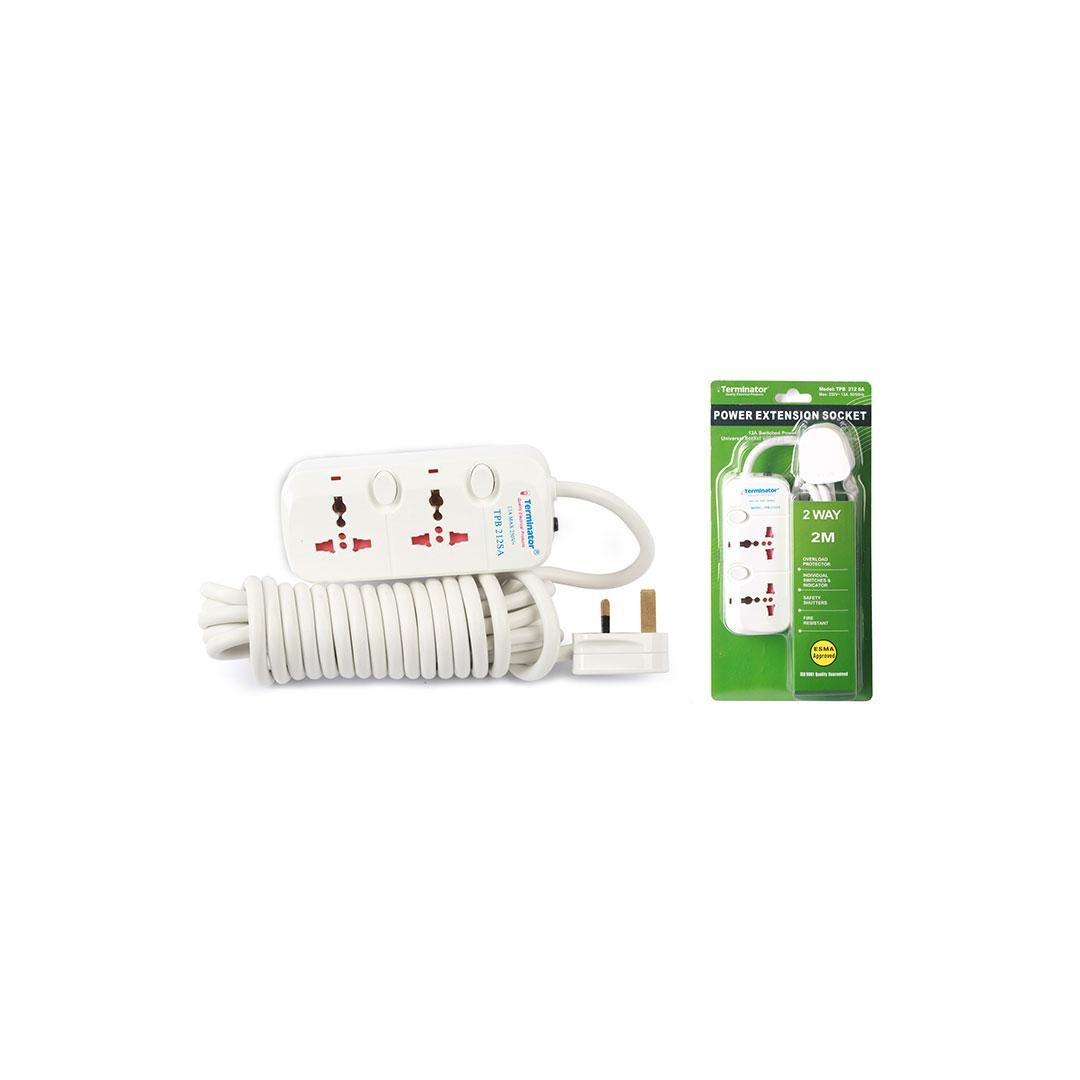 Buy Terminator 2 Way Universal Power Extension Socket 2M Cable Online ...