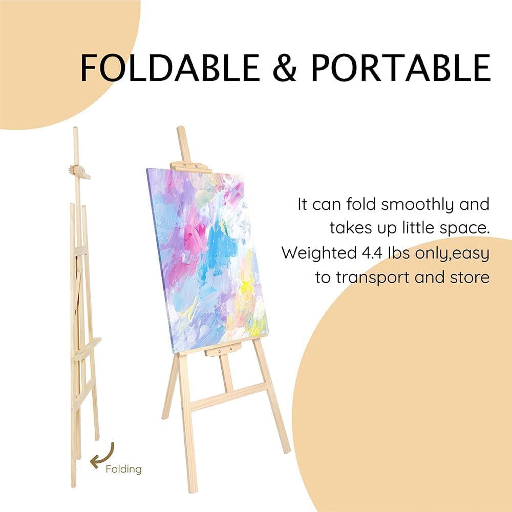 Buy Wooden Tripod Easel Stand for Painting & Display – Adjustable ...