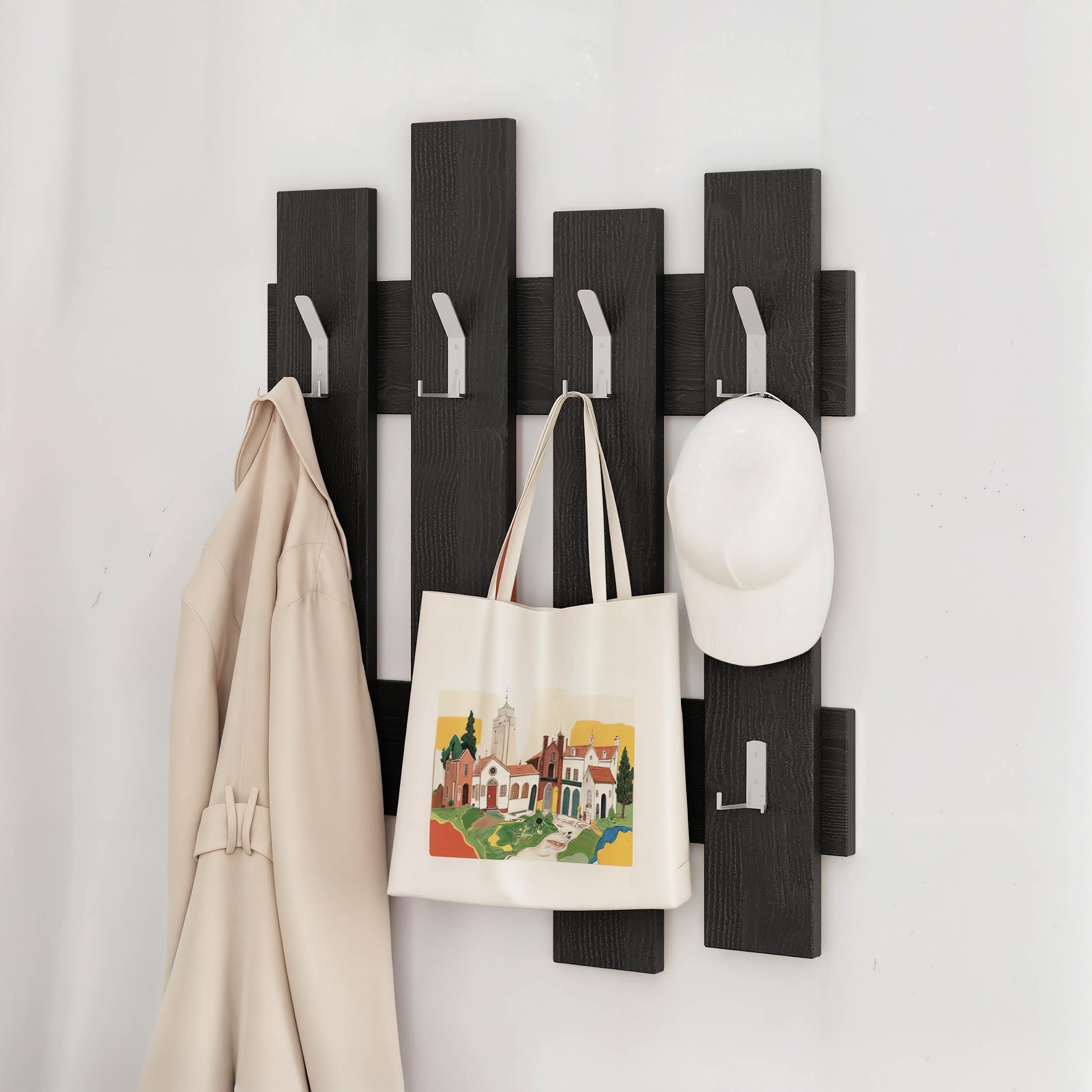 Buy Mourah Home Wave Hanger, Wall Mounted Coat Hooks, Modern Geometric ...