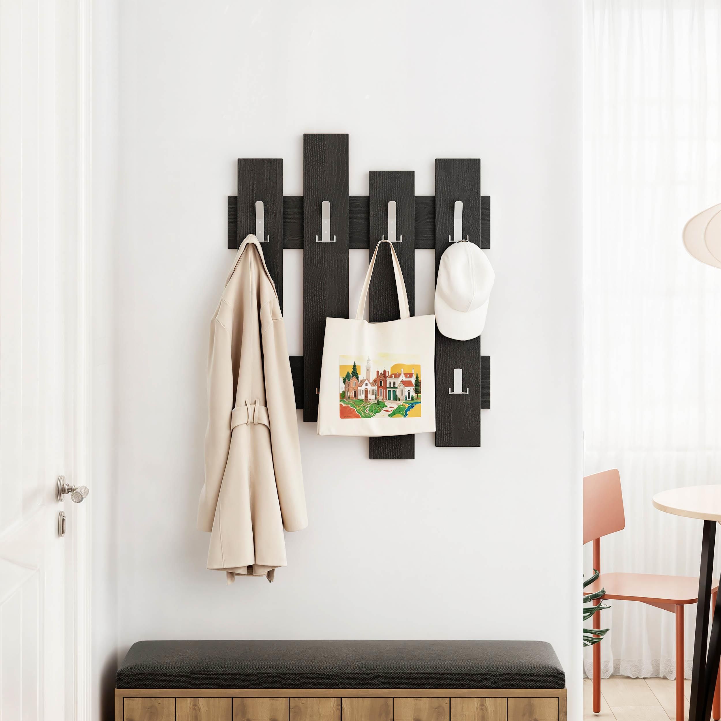 Buy Mourah Home Wave Hanger, Wall Mounted Coat Hooks, Modern Geometric ...