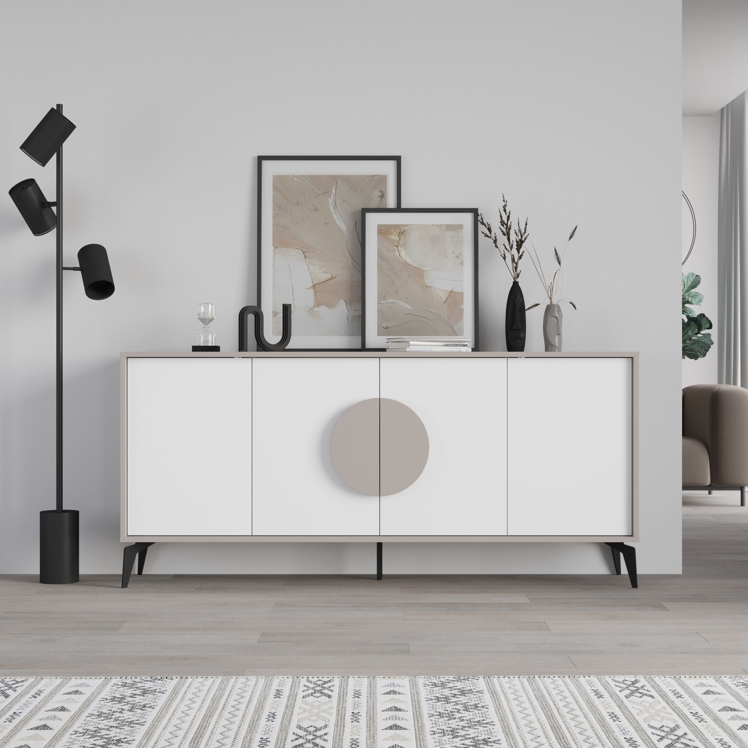 Buy Mourah Home Gora Console - Modern Sideboard With 4 Doors - Storage ...