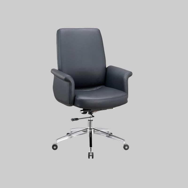 Buy Neo Front Elegant Black Low Back Chair - Adjustable Premium Leather ...