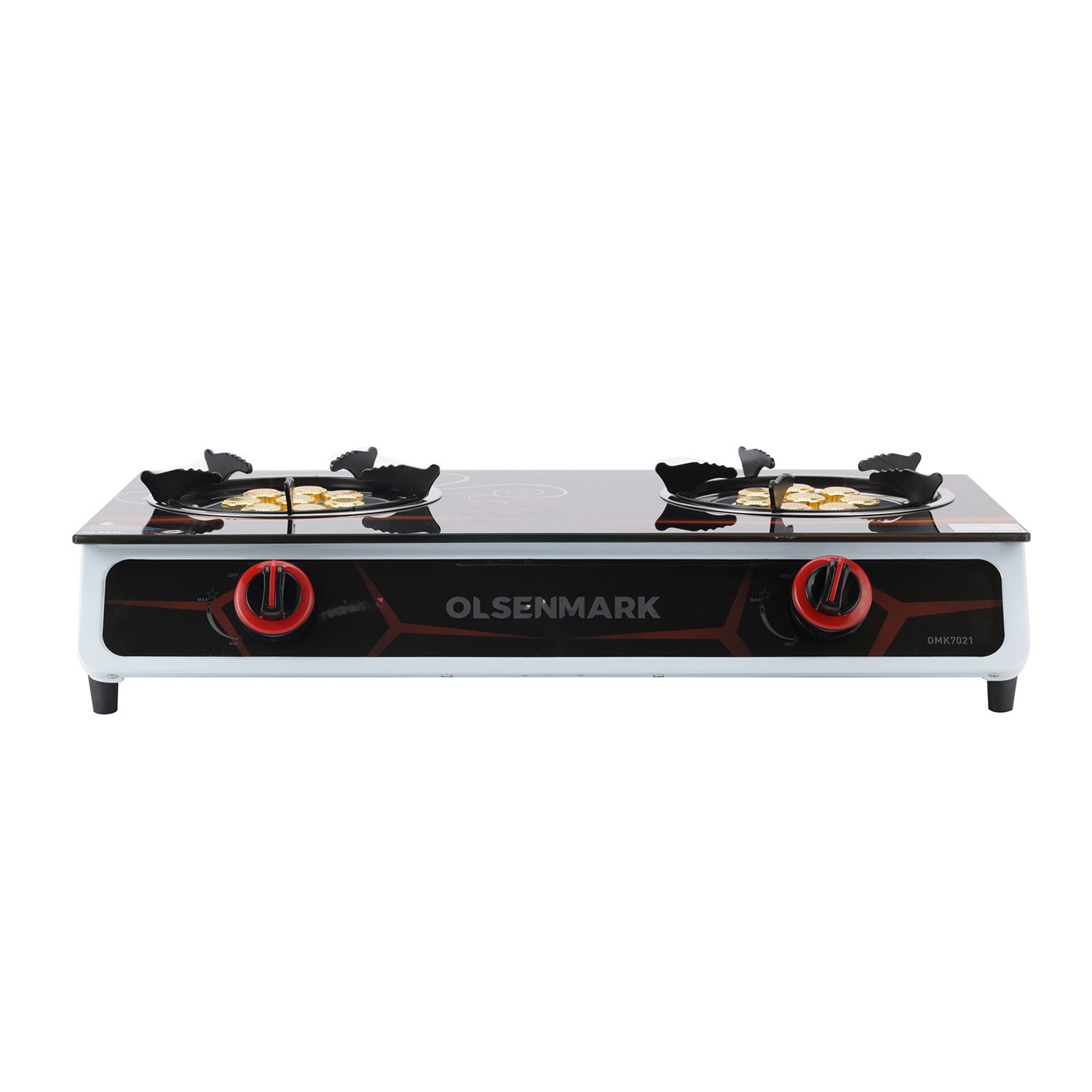 Buy Gas Cooker Tempered Glass Top Panel, Double Burner with Blue Flame ...