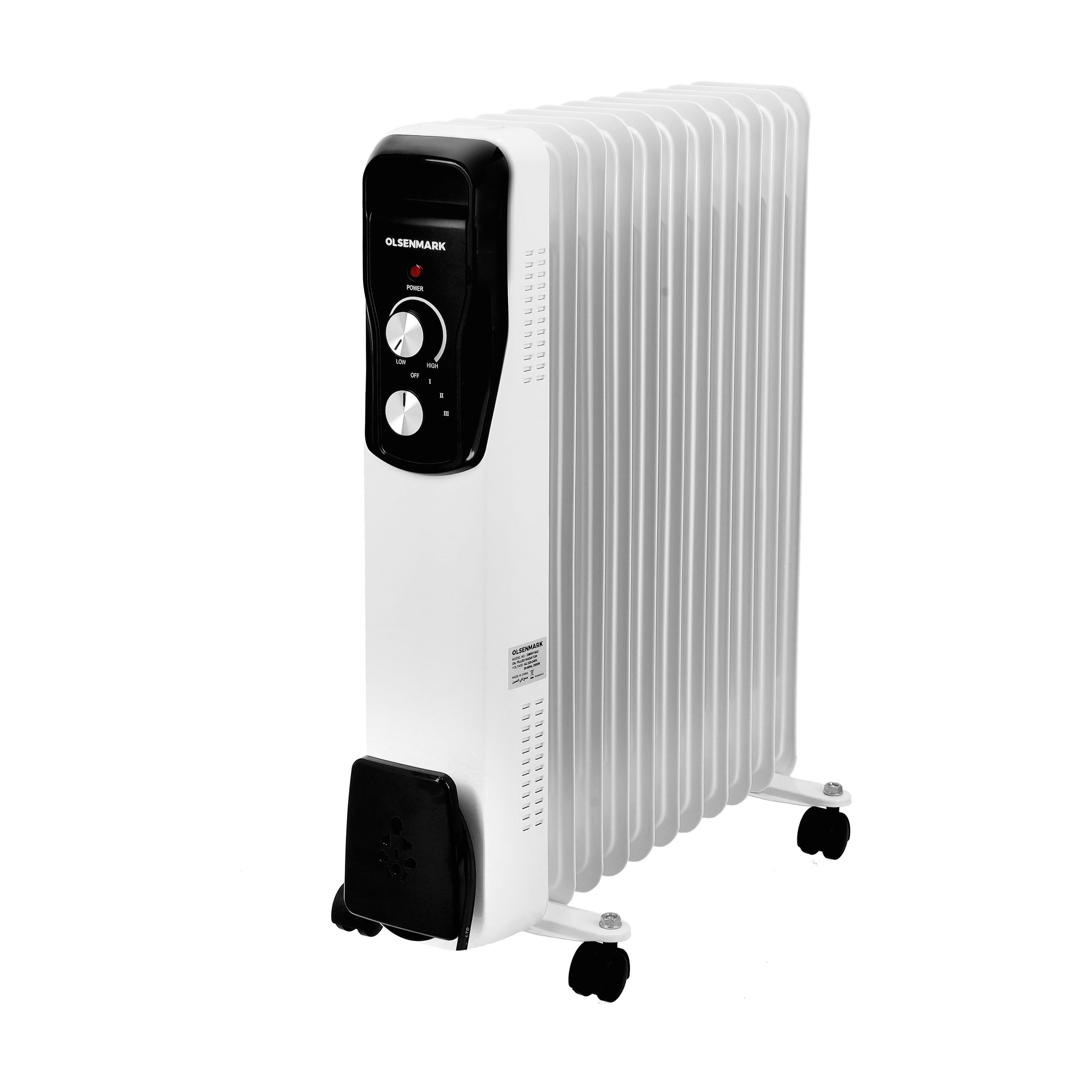 Oil Filled 13 Fins Radiator 2600.0 W OMRH1843 White