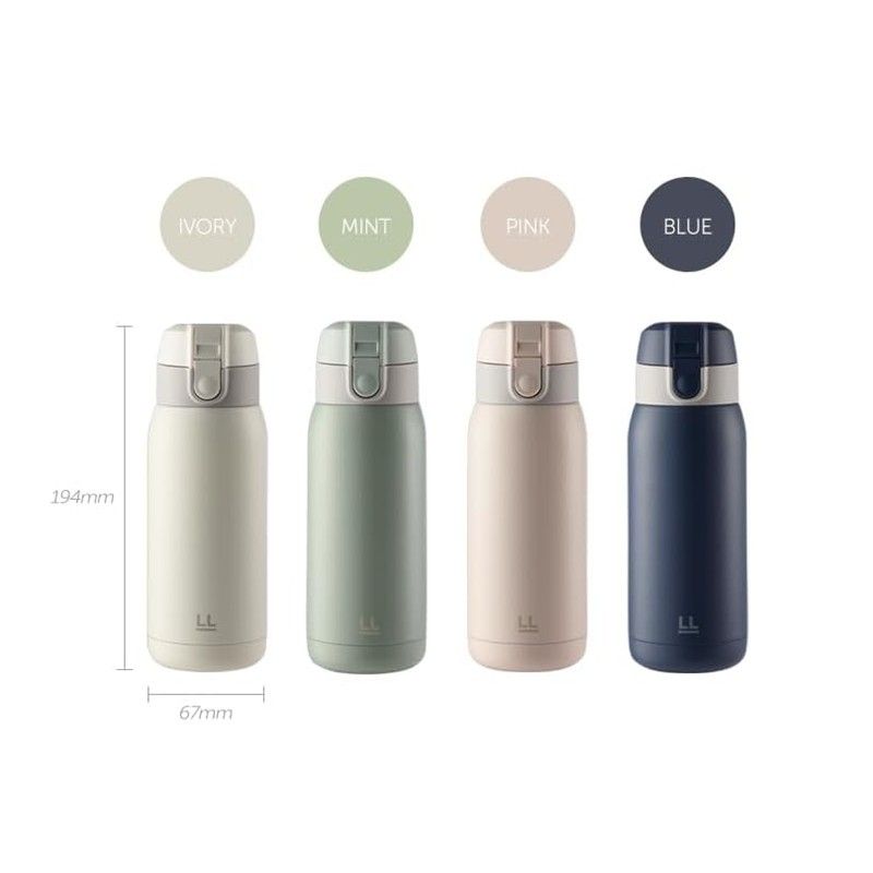 Buy LocknLock Chubby Tumbler 370ml – Blue, Stainless Steel Mug with Double-Wall Insulation & One ...