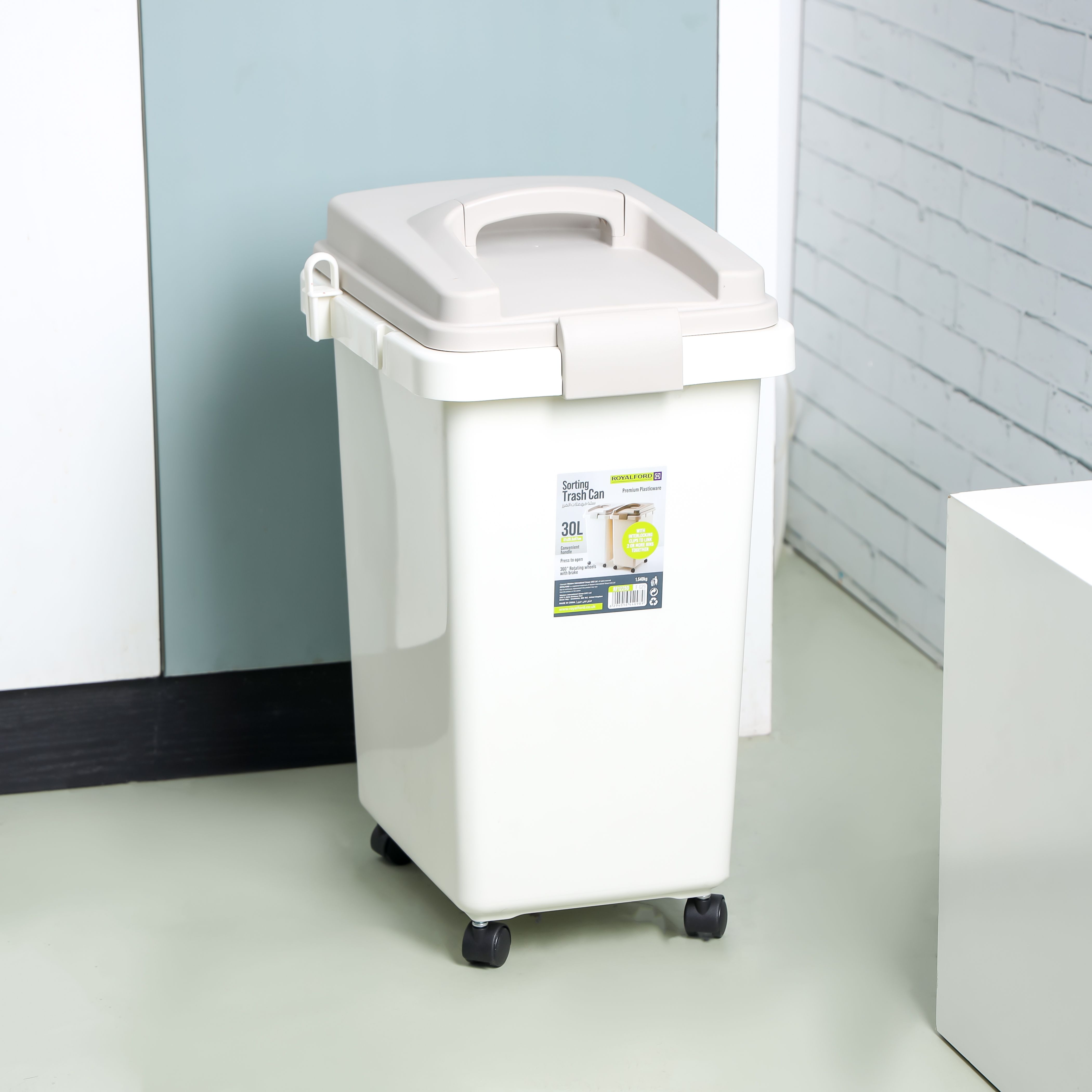 Buy Royalford 30L Sorting Trash Can- RF12250| Premium-Quality Plastic ...
