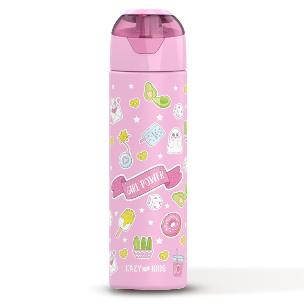 Buy Eazy Kids Insulated Steel Water Bottle w/ Spray Pink - 640ml Online ...