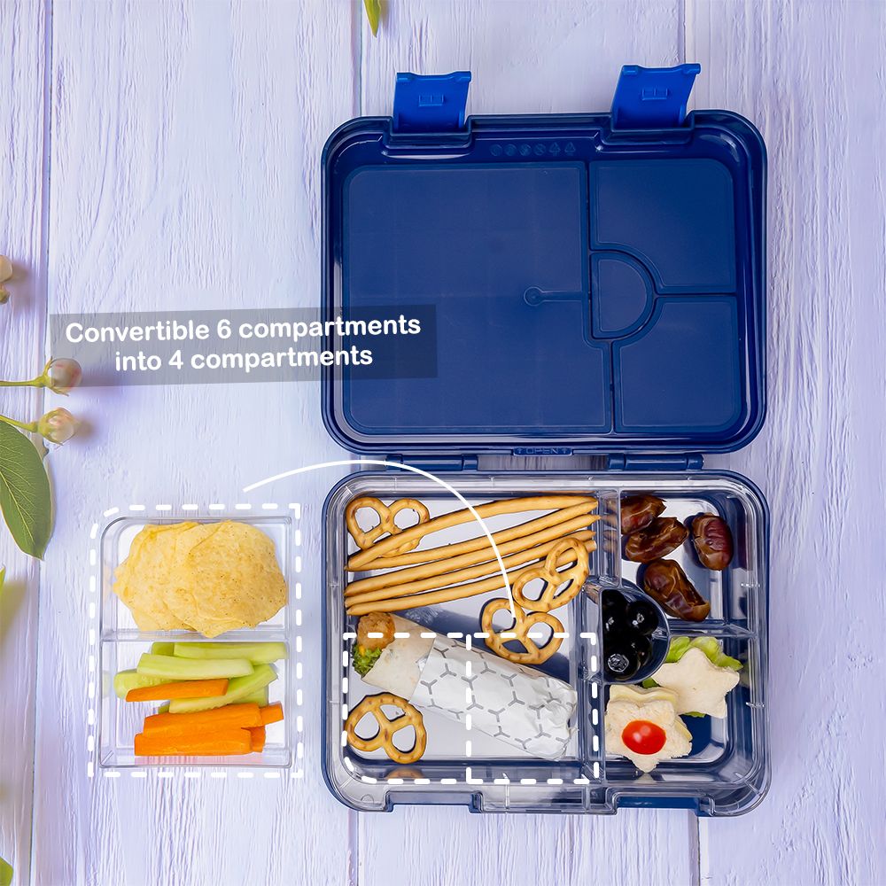 Buy Eazy Kids 6 & 4 Convertible Bento Lunch Box with Sandwich Cutter ...
