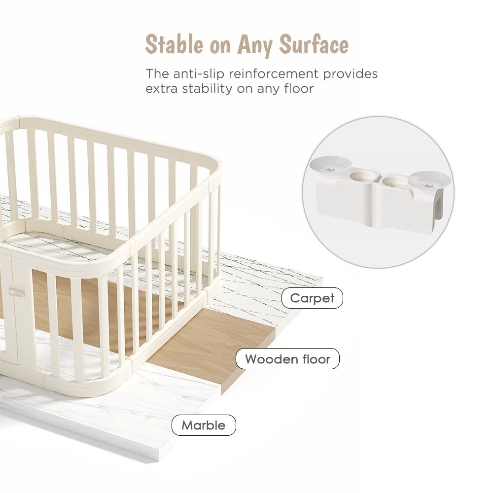 Buy Little Story Playpen 140 x 200cm Large - White Online | Danube Home UAE