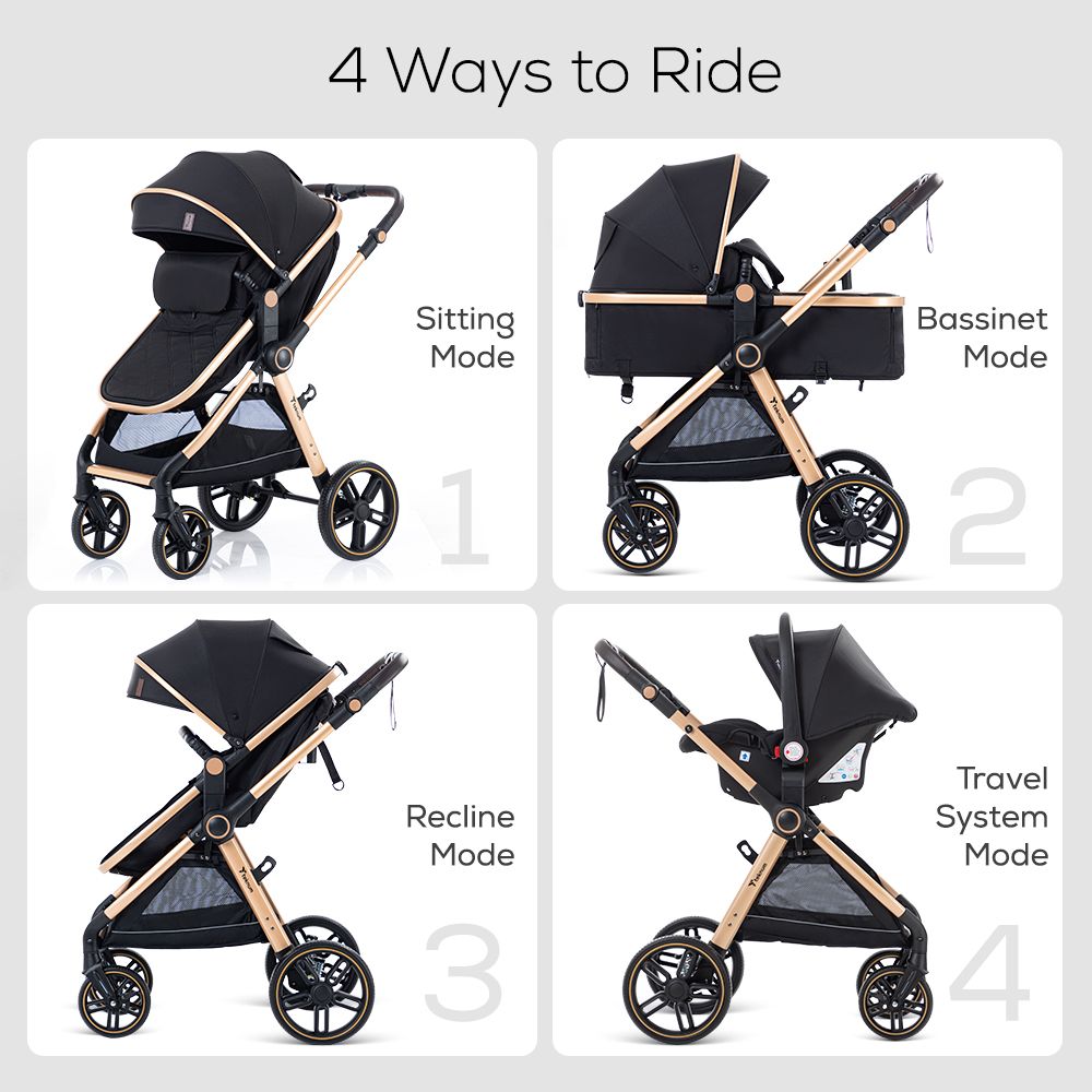 Buy TEKNUM Travel System with 3in1 Prime Stroller, Adaptor and Infant ...