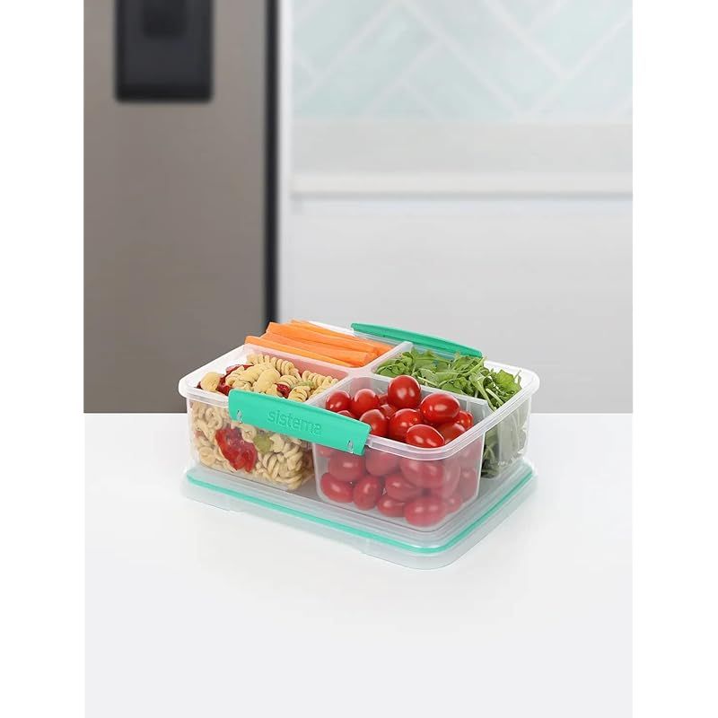 Buy Sistema Quad Split To Go 1.74L with Green Clip, comes with ...