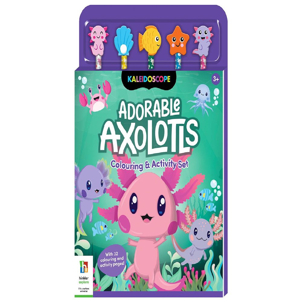Hinkler Adorable Axolotls Coloring & Activity Set