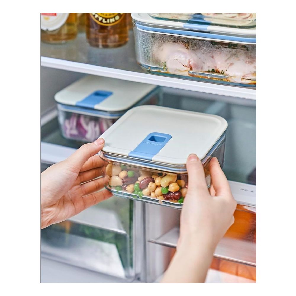 Buy Neoflam Perfect Seal Square Glass Storage Container 720ml, Airtight ...