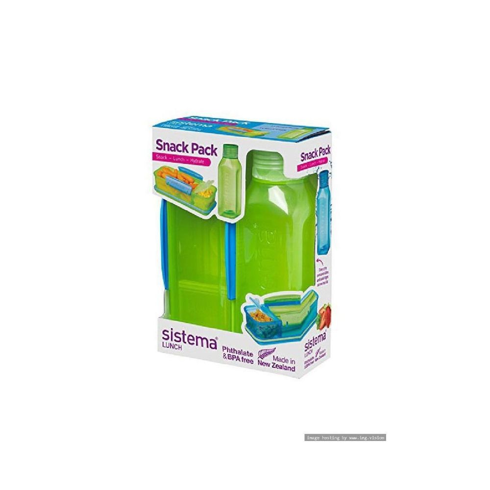 Sistema Snack Pack Duo consist of food storage box and 475ml Bottle ...