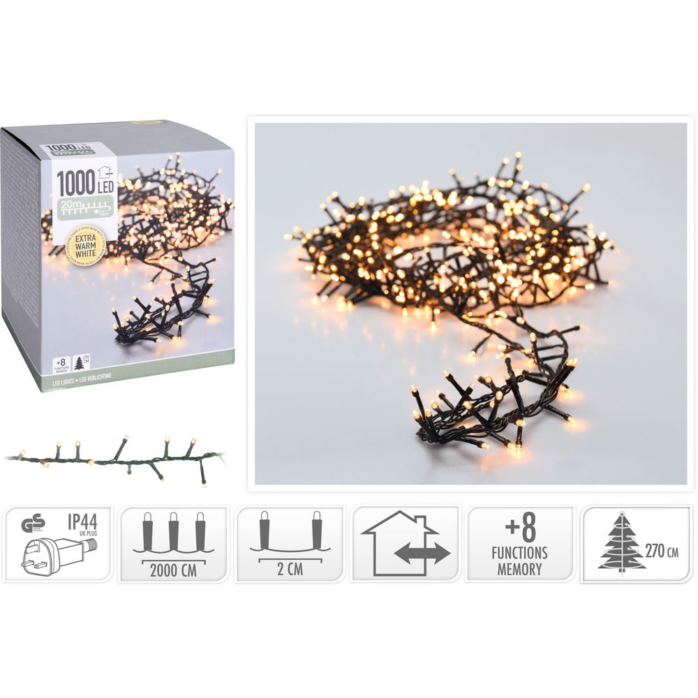 Buy Homesmiths Christmas Microcluster 1000Led Ww Bs Online | Danube ...
