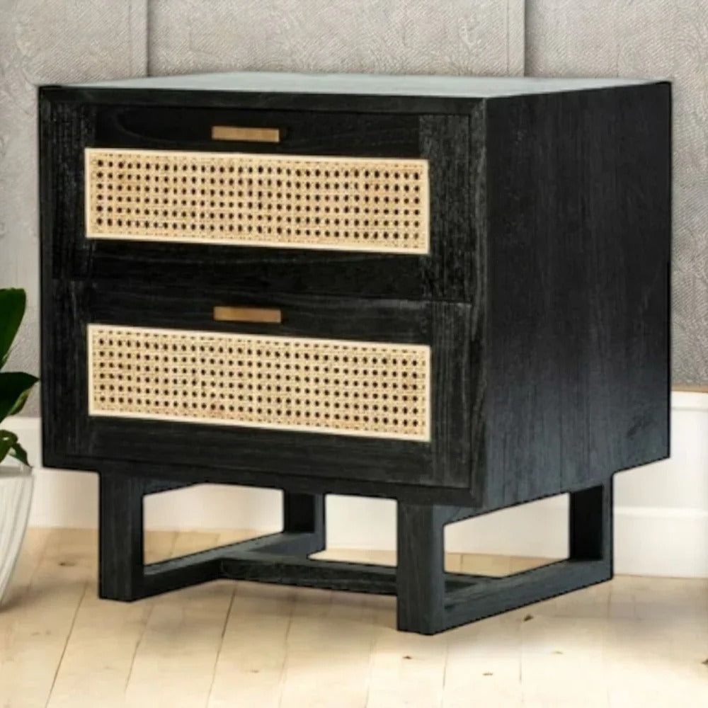 اشترِ Arnitra Modern Rattan Spline Bedside Table with 2 Spacious ...