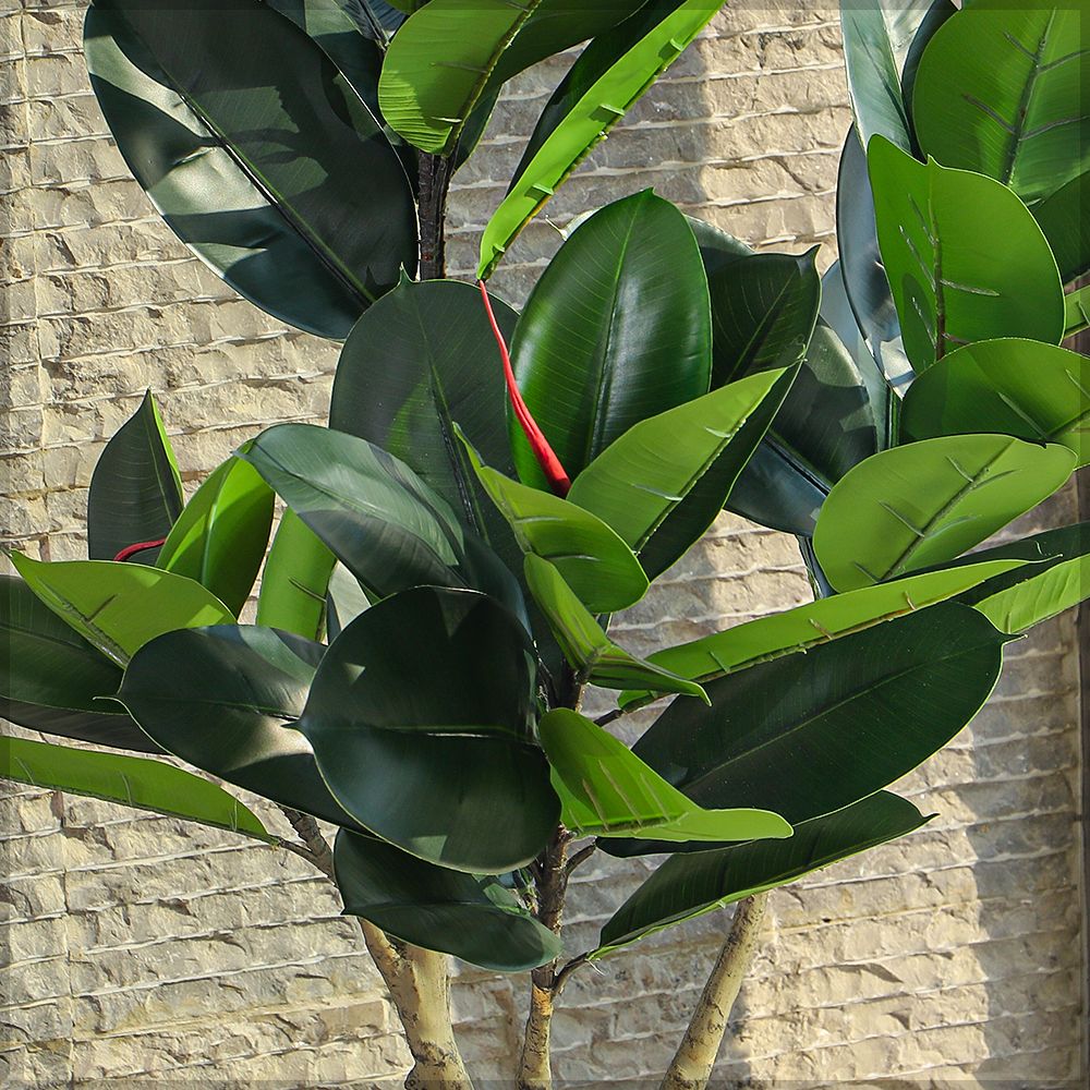 اشترِ YATAI DECOR Artificial Rubber Plant, 130cm Tall Realistic PVC ...