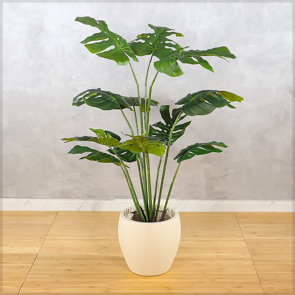 Buy YATAI DECOR Artificial Monstera Plant, Potted Realistic Faux ...