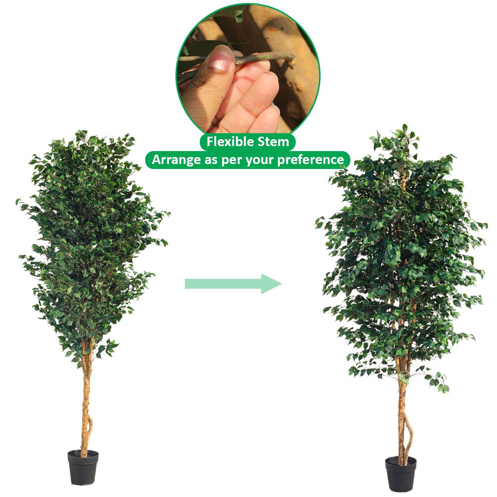 Buy YATAI DECOR 280cm Tall Artificial Ficus Tree, Nearly Natural ...