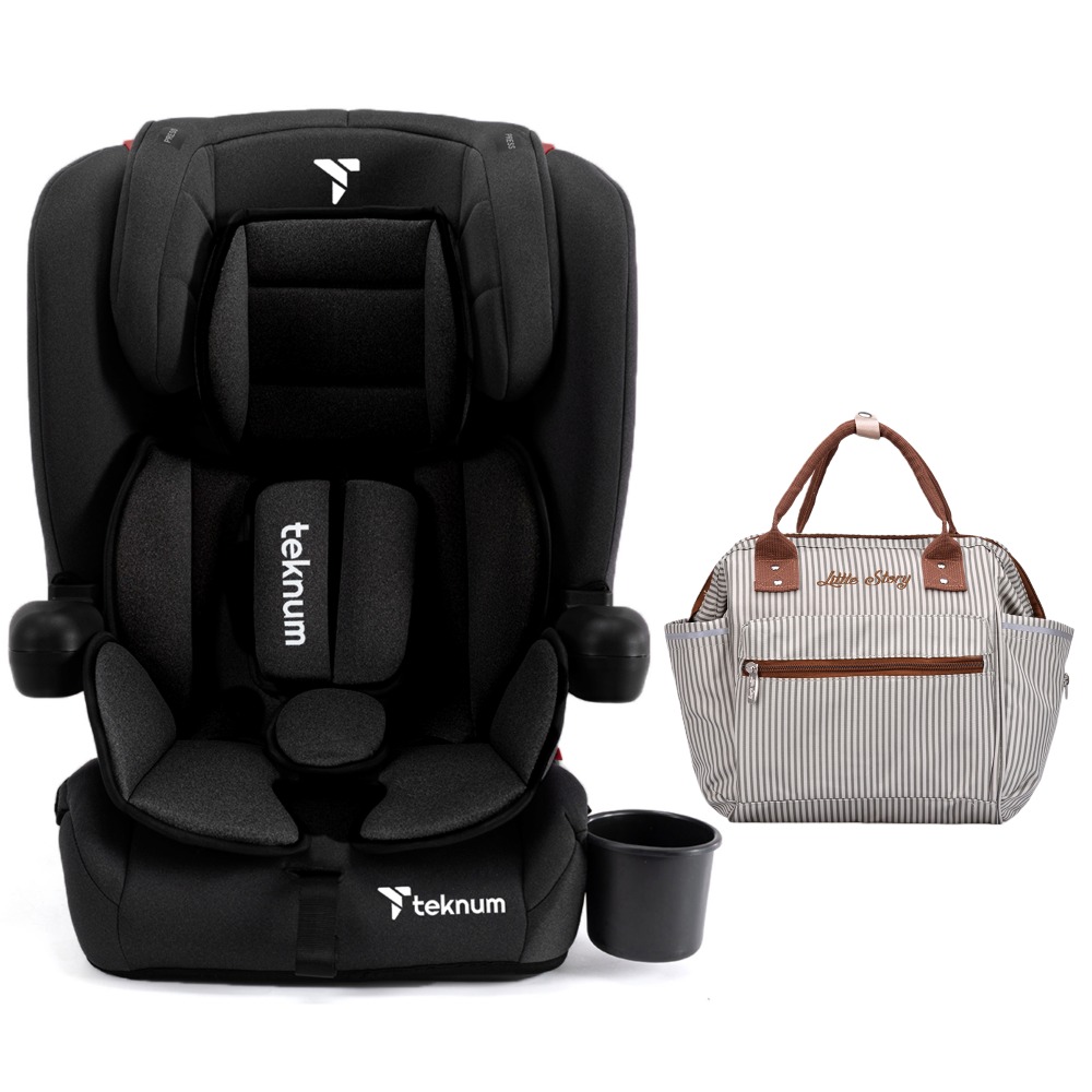 Buy Teknum Pack and Go Foldable Car Seat w / Ace Ivory Diaper Bag ...