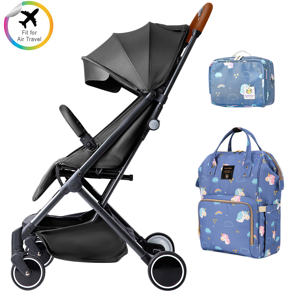 Buy Teknum Travel Lite Stroller - Black and Sunveno Unicorn Diaper Bag ...