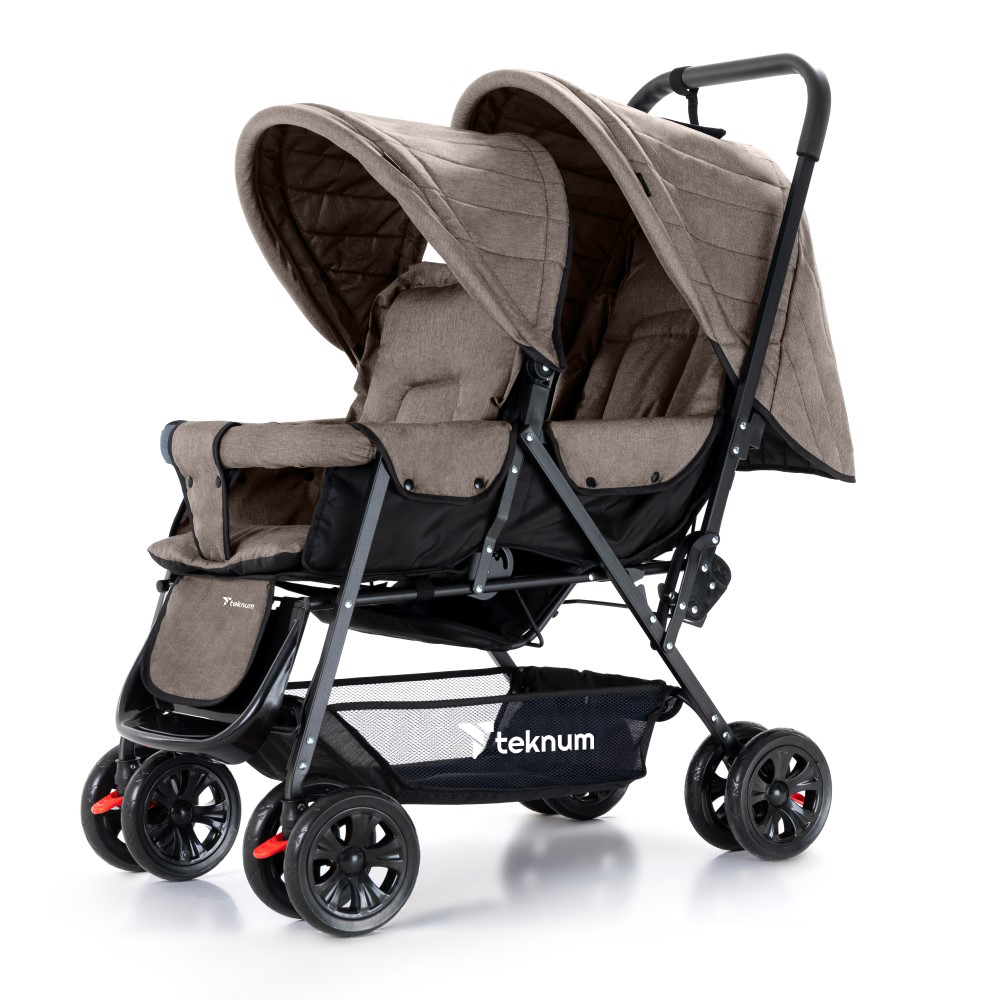 Buy Teknum Double Baby Stroller - Khaki Online | Danube Home UAE