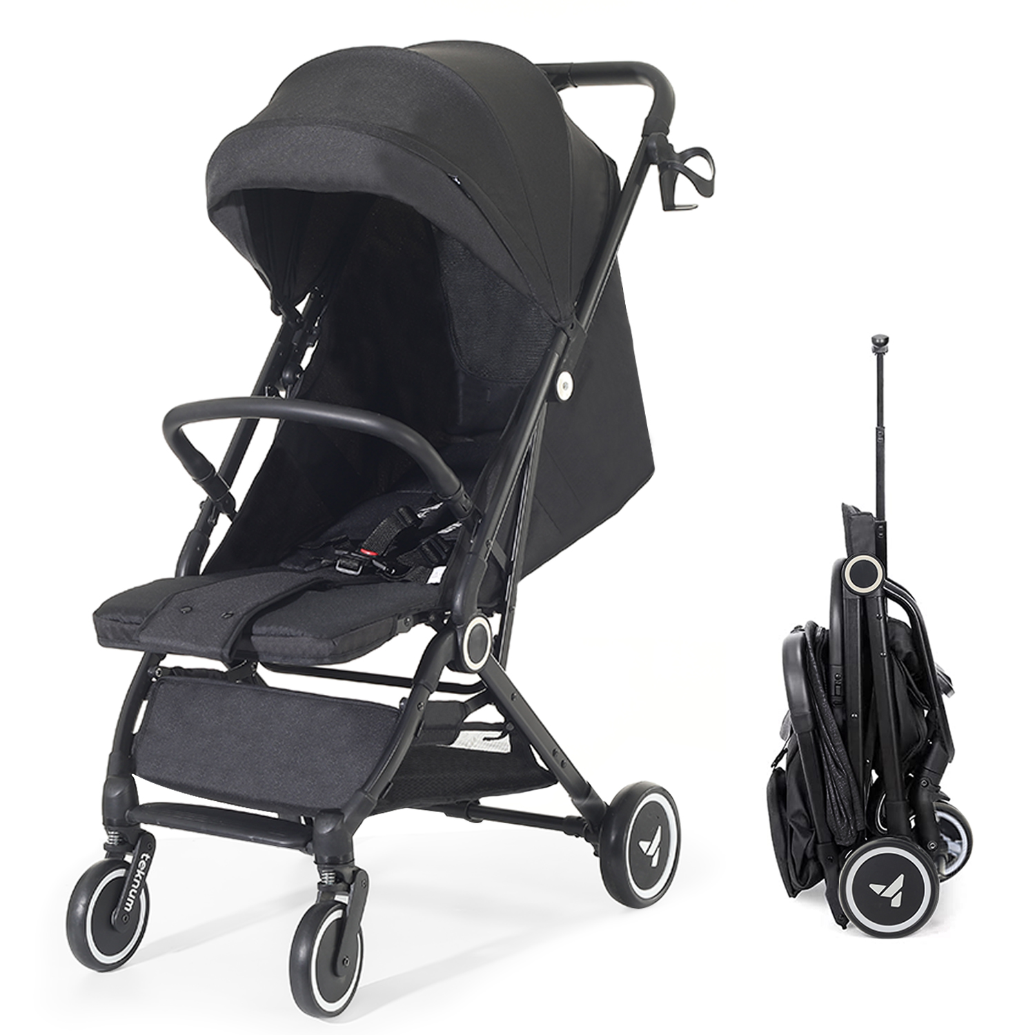 Buy Teknum Travel Cabin Stroller with Coffee Cup Holder - Black Online ...